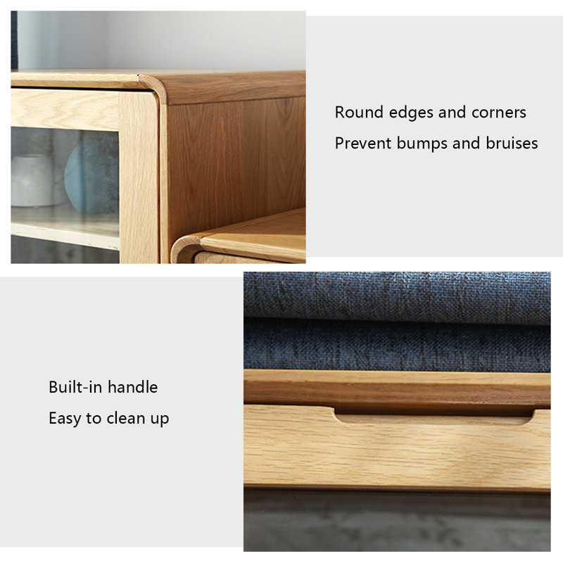 Corrigan Studio® Modern Minimalist Solid Wood Storage Cabinet | Wayfair